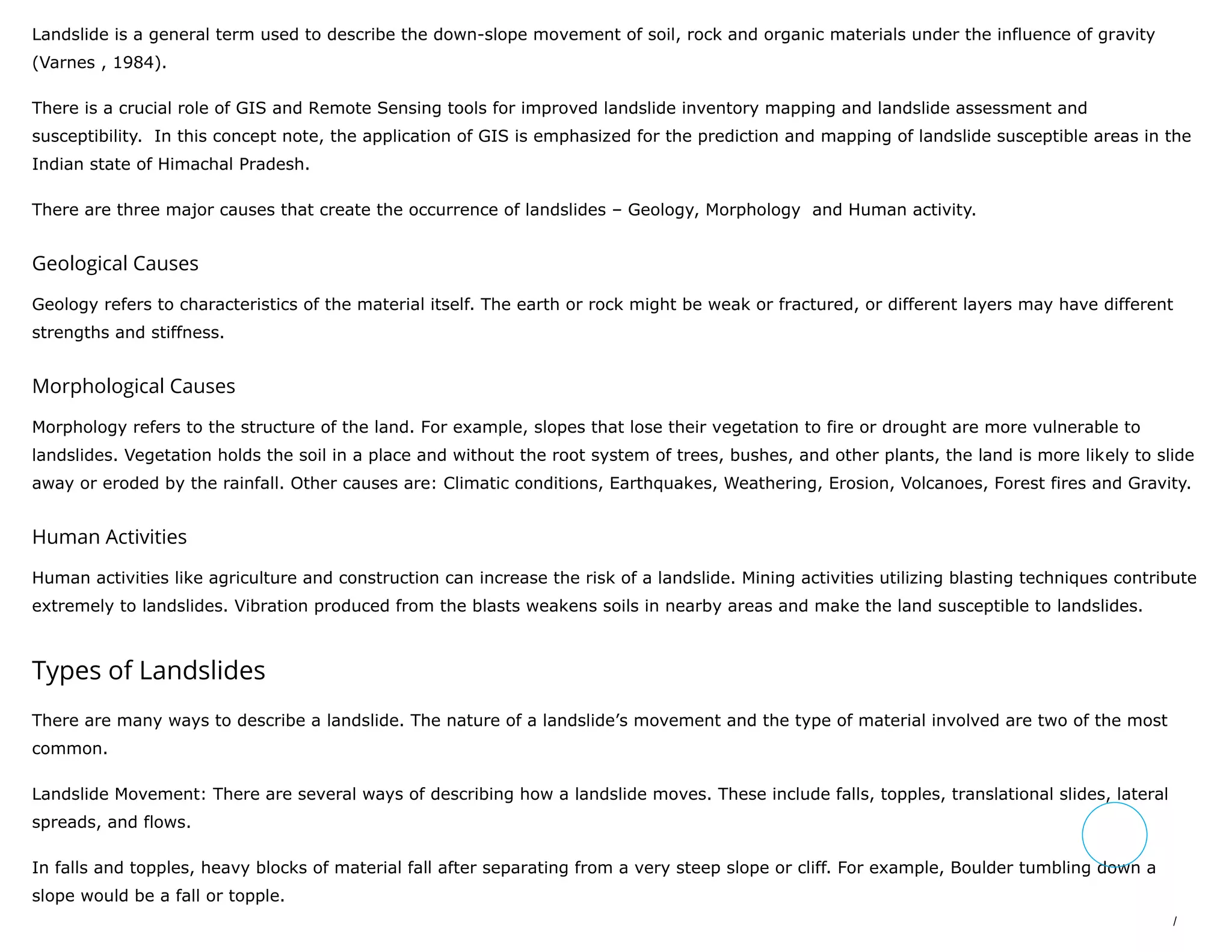 Gis and remote sensing tools to analyze landslides | PDF