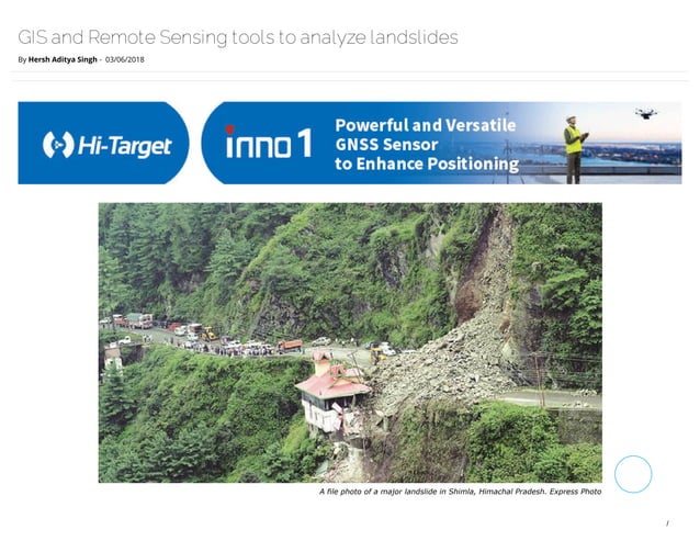 Gis and remote sensing tools to analyze landslides | PDF