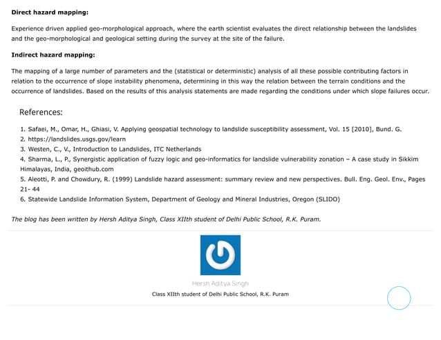 Gis and remote sensing tools to analyze landslides | PDF
