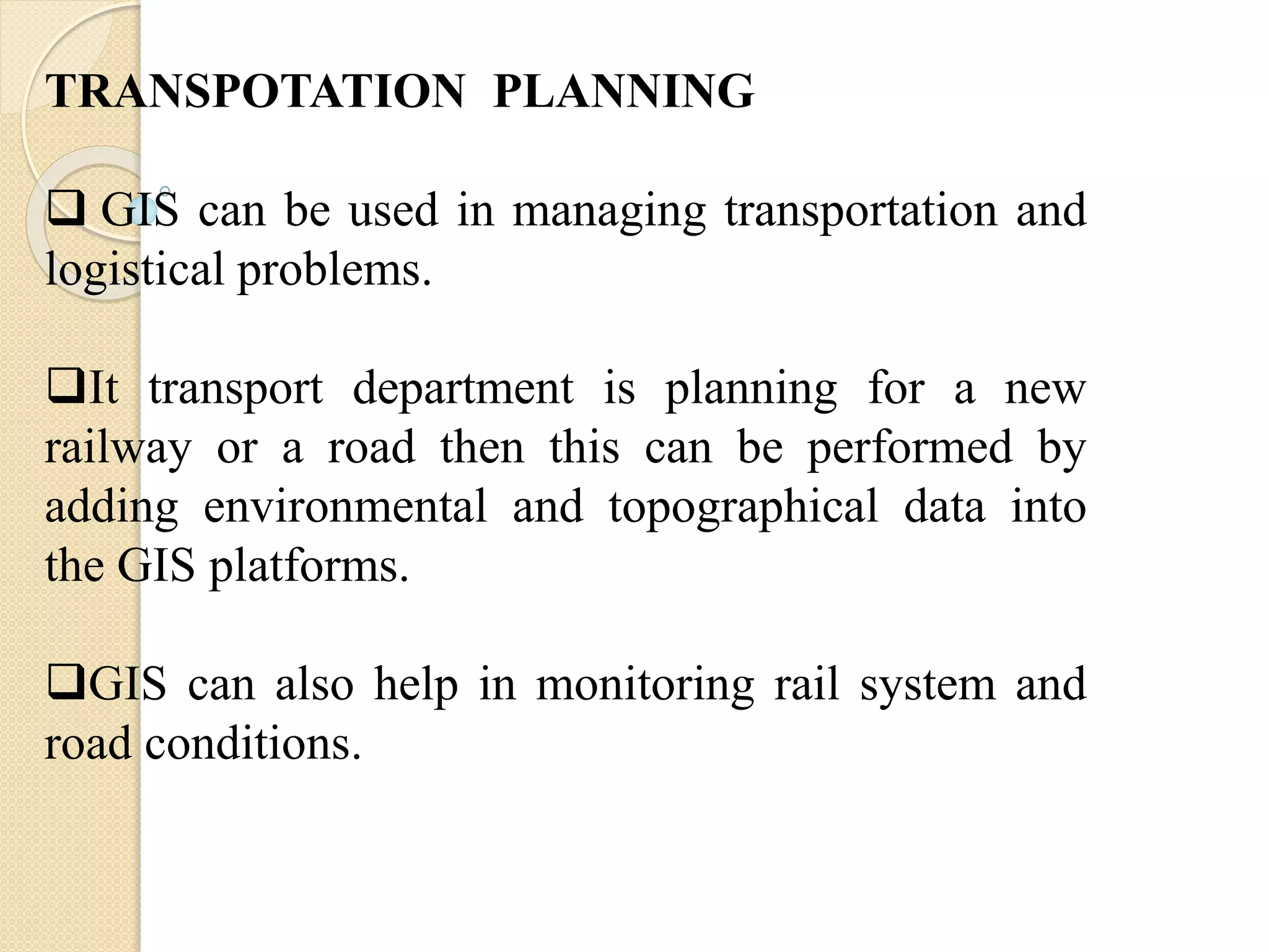 Gis application | PPTX