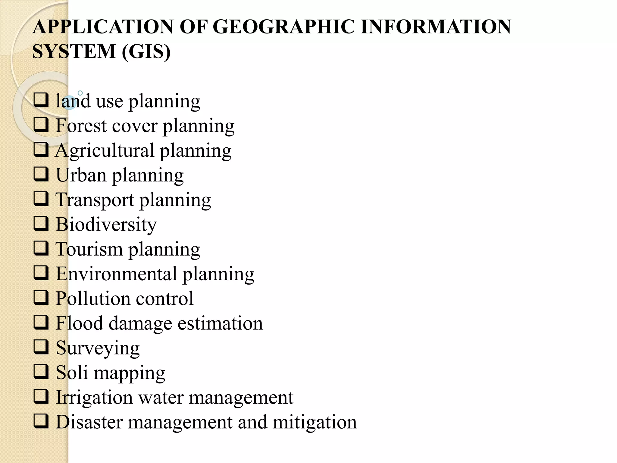 Gis application | PPTX