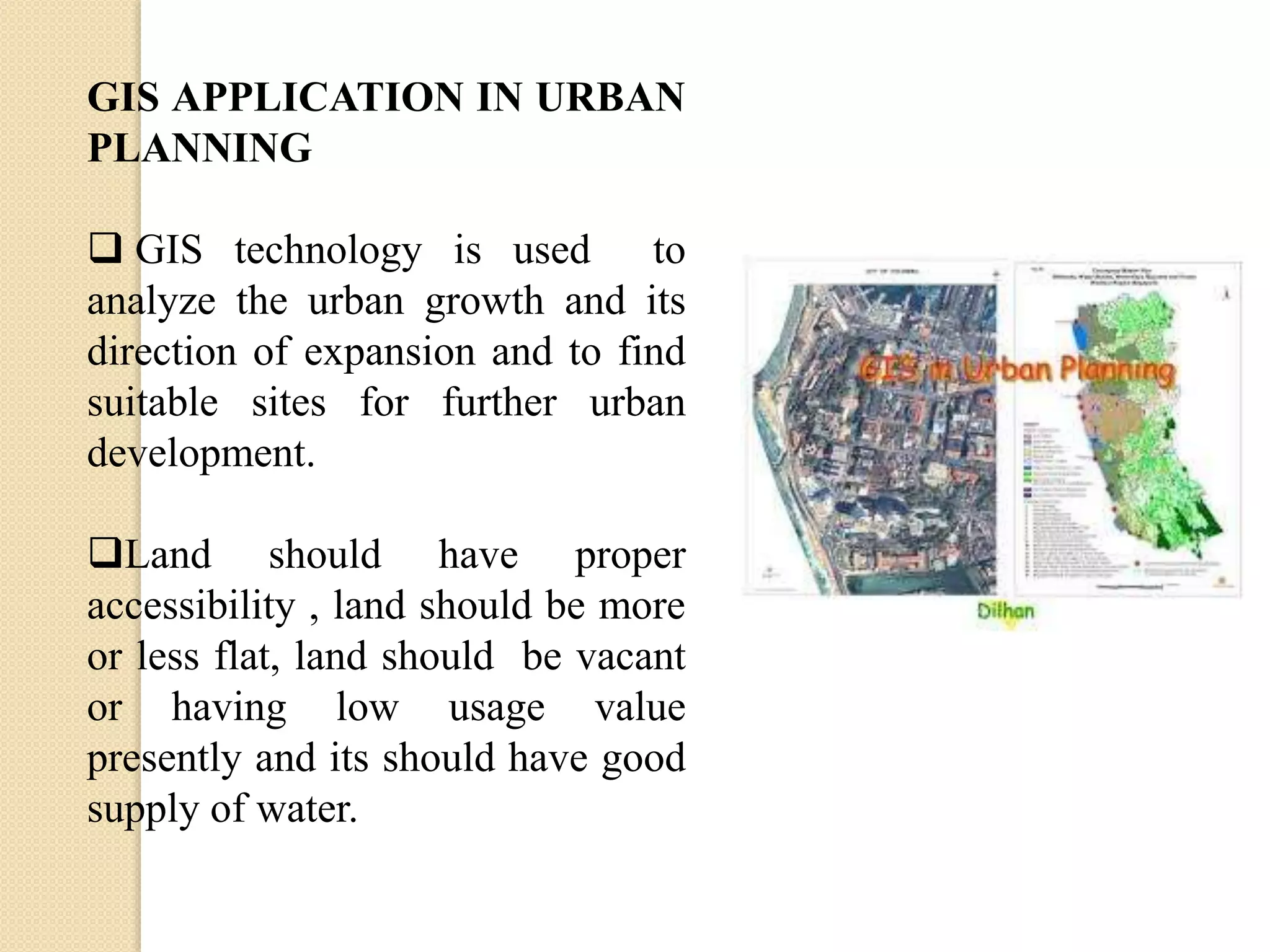 Gis application | PPTX
