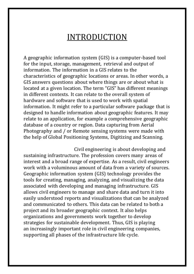 Gisapplicationincivilengineering 140227110022-phpapp02 | PDF