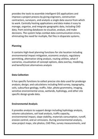 Gis application in civil engineering | DOCX