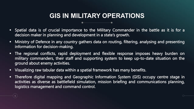 GIS Applications in Military.pptx | Geography | Science