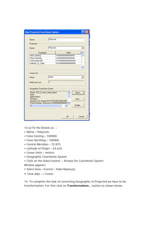 Gis arc map& georeferencing-arcgis | PDF
