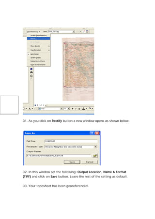 Gis arc map& georeferencing-arcgis | PDF
