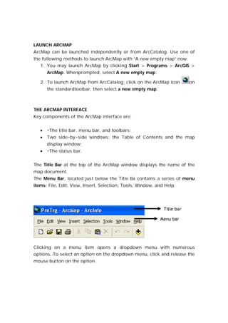 Gis arc map& georeferencing-arcgis | PDF