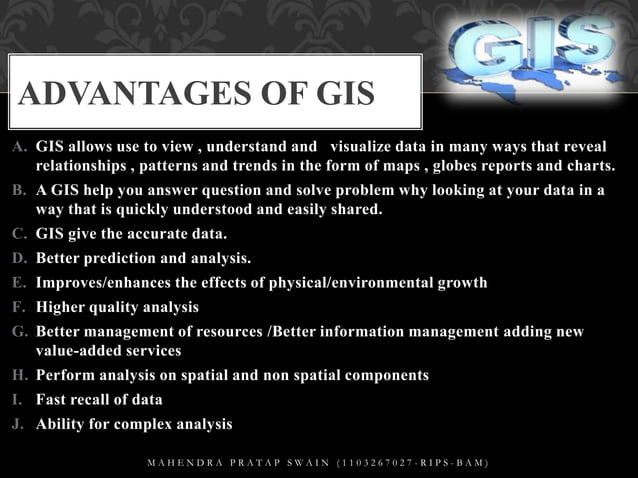 GEOGRAPHICAL INFORMATION SYSTEM (GIS) | PPT