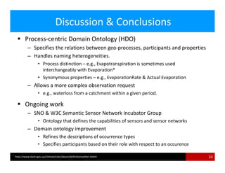 Combining Process and Sensor Ontologies to Support Geo-Sensor Data Retrieval | PPT