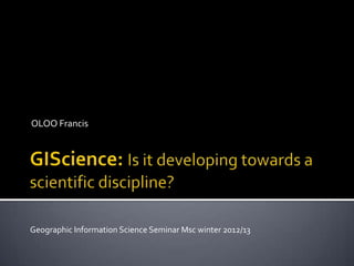 Gi science discipline_foloo | PPT