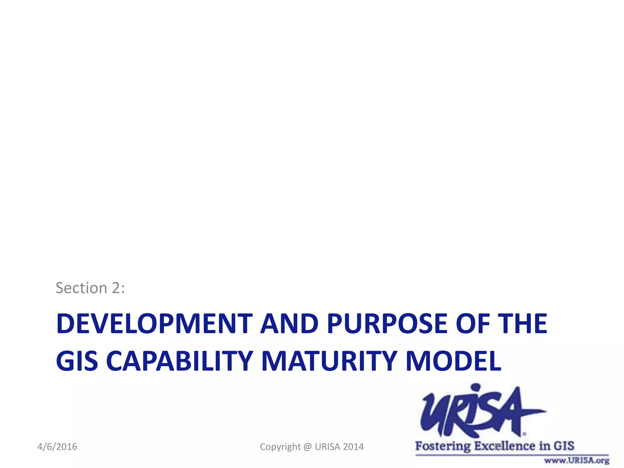 The GIS Capability Maturity Model Maximize Benefits from Enterprise GIS ...