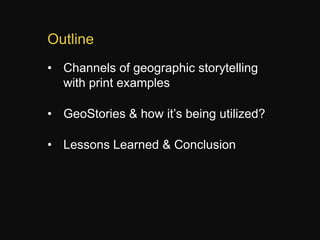 GeoStories - Integration of Digital Media and Maps (GISCO Fall Meeting ...