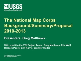 2012 GISCO Track, Volunteer Geographic Information at the USGS - The ...