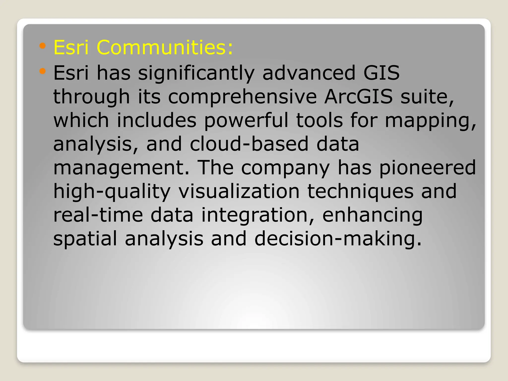 GIS COMMUNITIES.pptx , different types of gis communities | PPTX