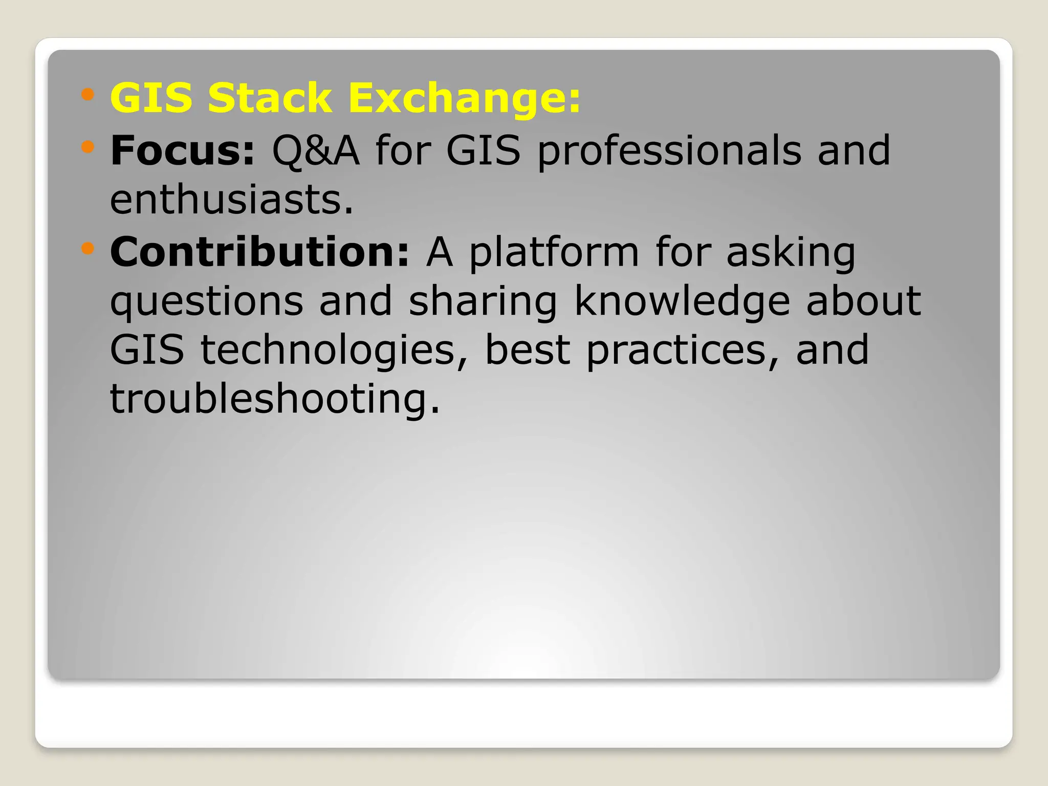 GIS COMMUNITIES.pptx , different types of gis communities | PPTX