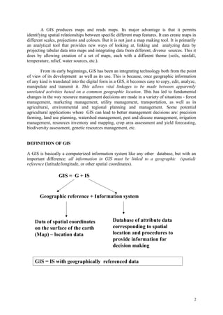 Gis concepts | DOC | Agriculture | Industries