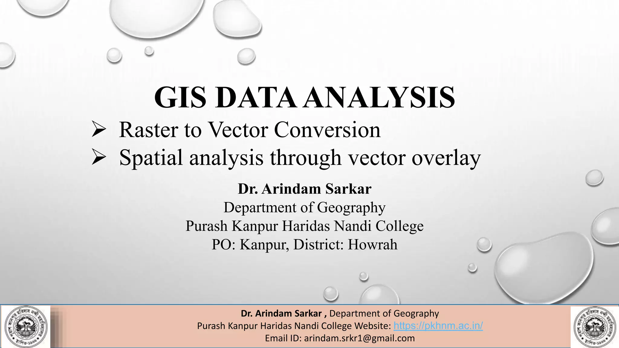 GIS data analysis | PPTX