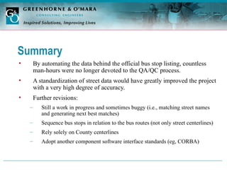 Creating A 'Smart' Linear Referencing Tool | PPT