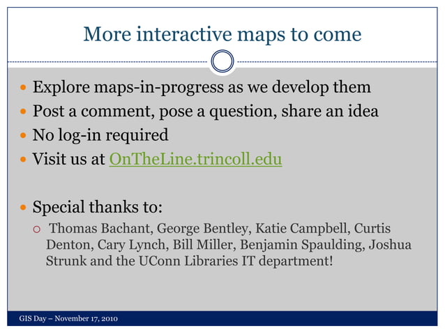 Mapping Connecticut History and Spatial Inequality with On The Line ...