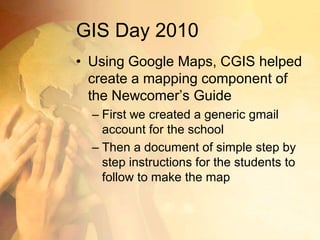 GIS Day TUgis2011 Presentation | PDF