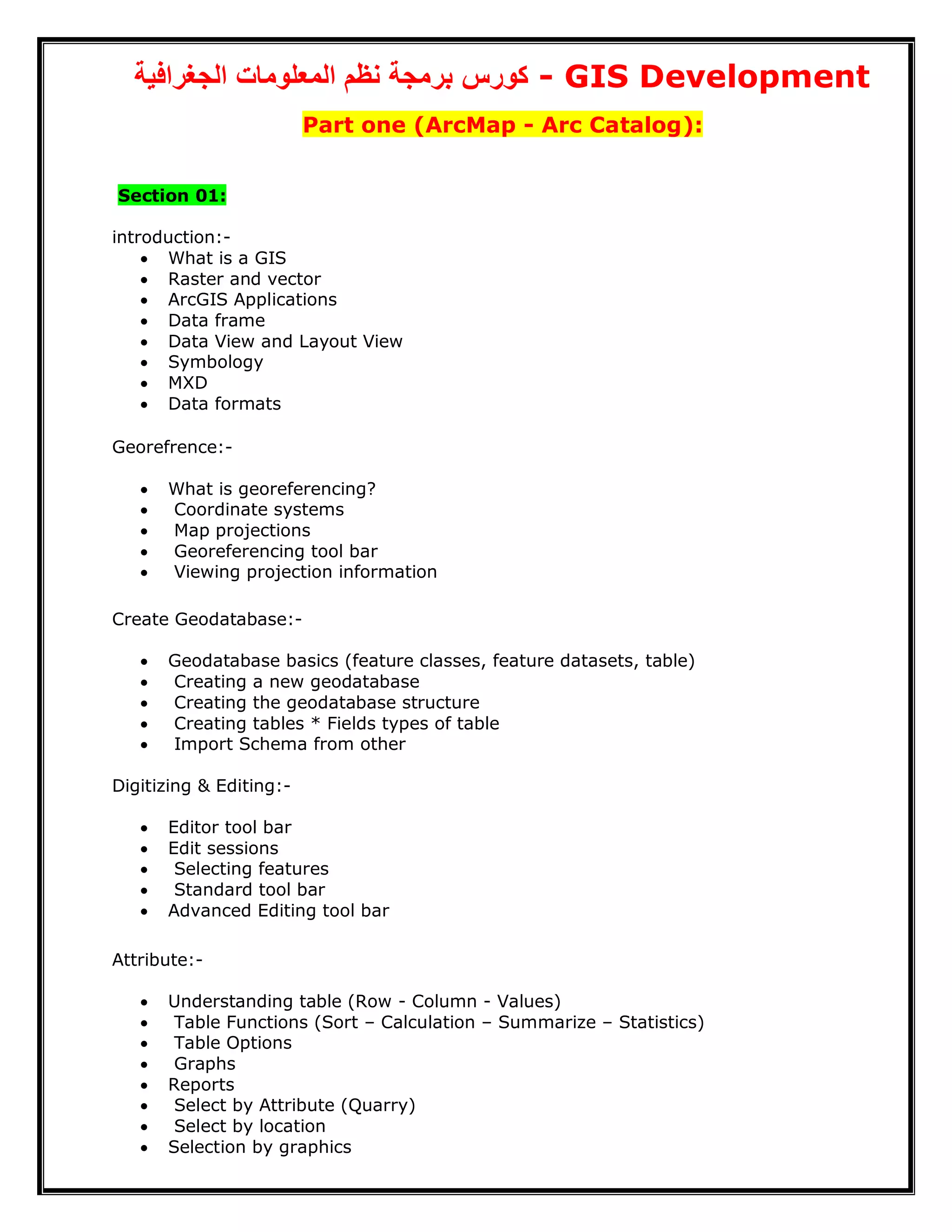 Gis development | PDF