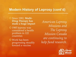 The Work of the Leprosy Mission | PPTX