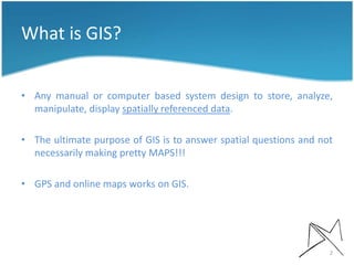 Gis | PPTX | Databases | Computer Software and Applications