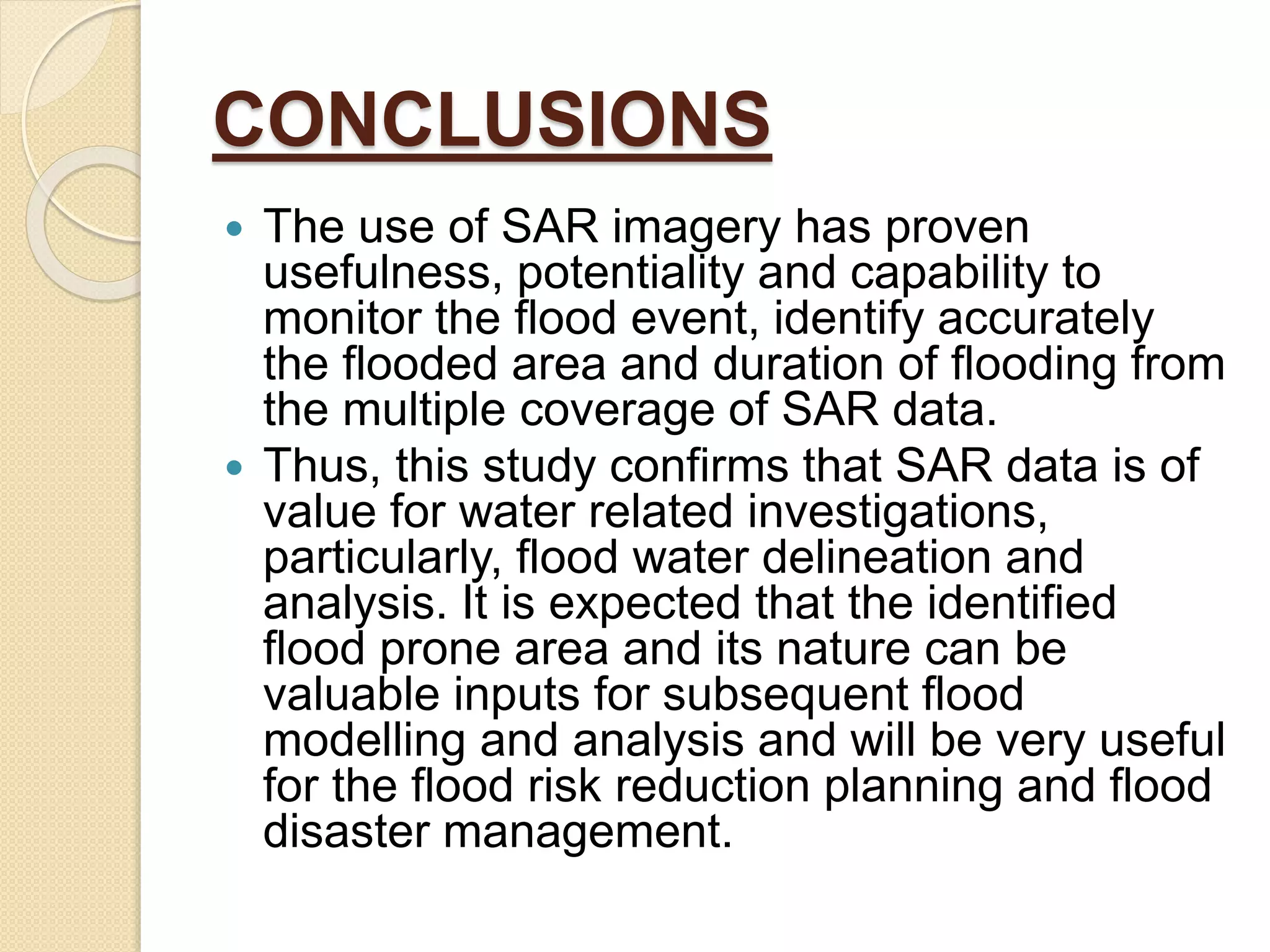 Flood risk mapping using GIS and remote sensing and SAR | PPTX