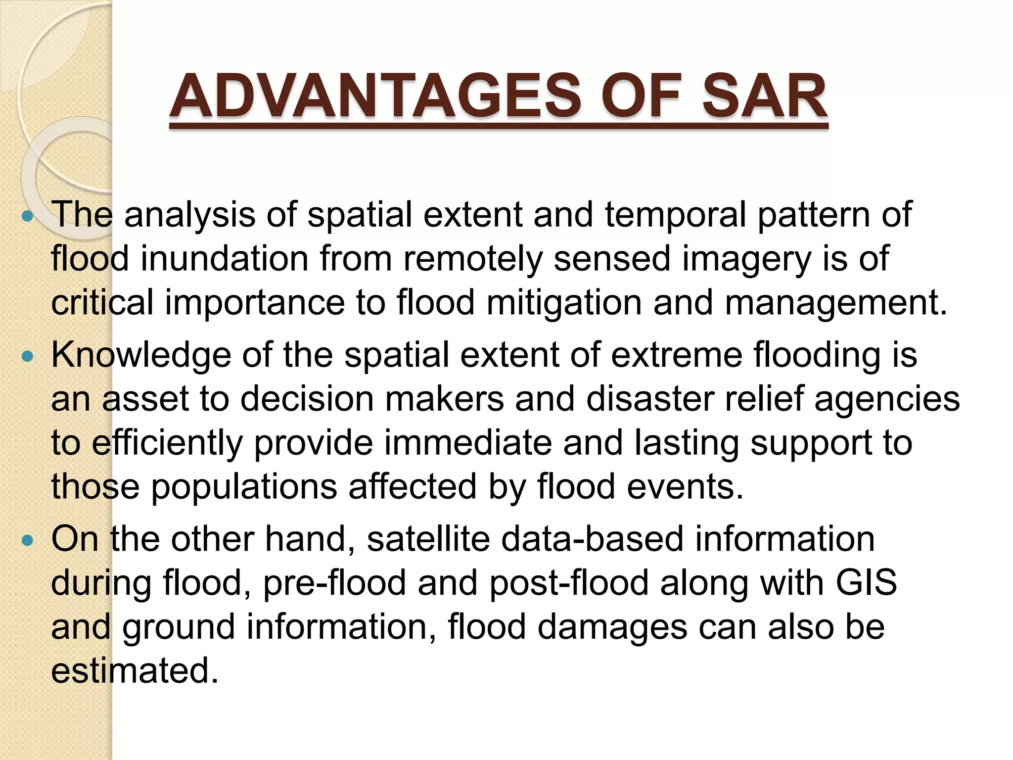 Flood risk mapping using GIS and remote sensing and SAR | PPTX