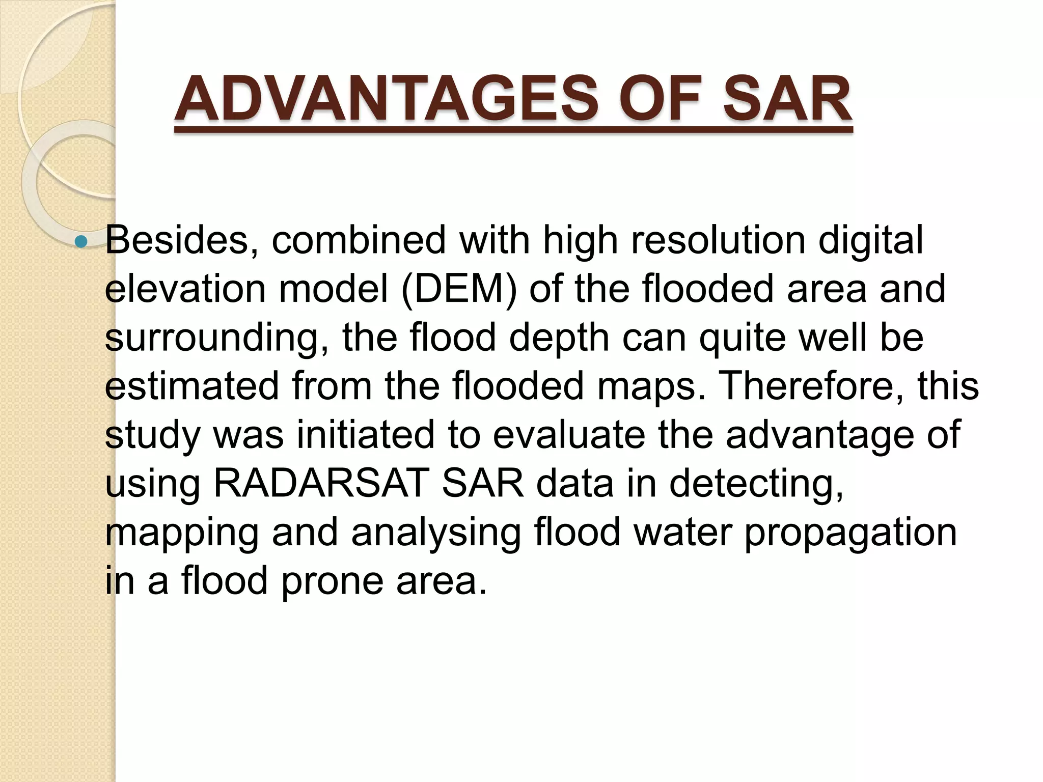 Flood Risk Mapping Using Gis And Remote Sensing And Sar Pptx