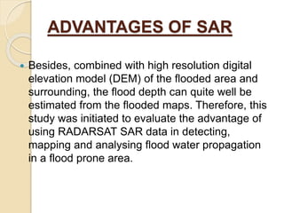 Flood risk mapping using GIS and remote sensing and SAR | PPTX