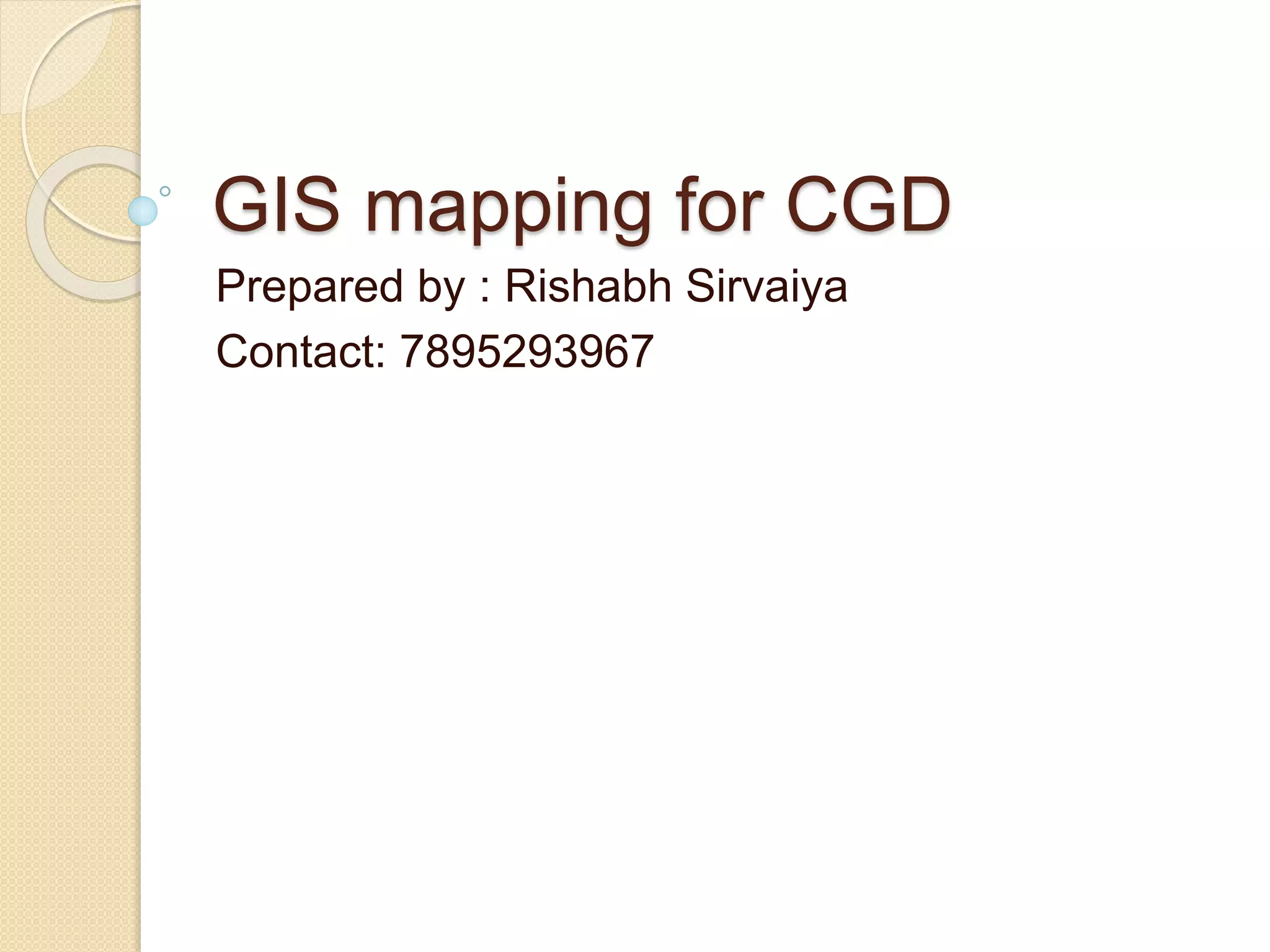 Gis for cgd | PPTX