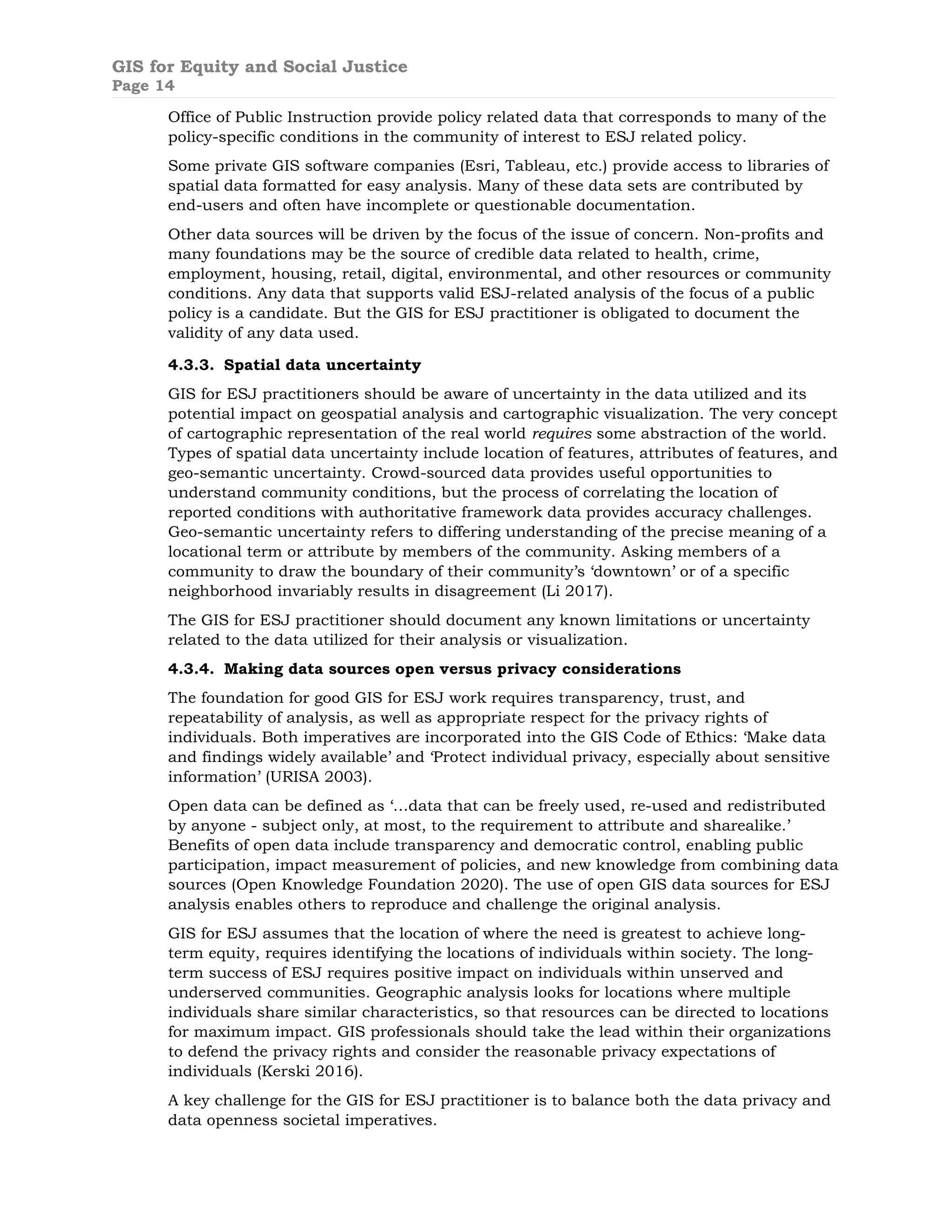 GIS for Equity & Social Justice Best Practices | PDF