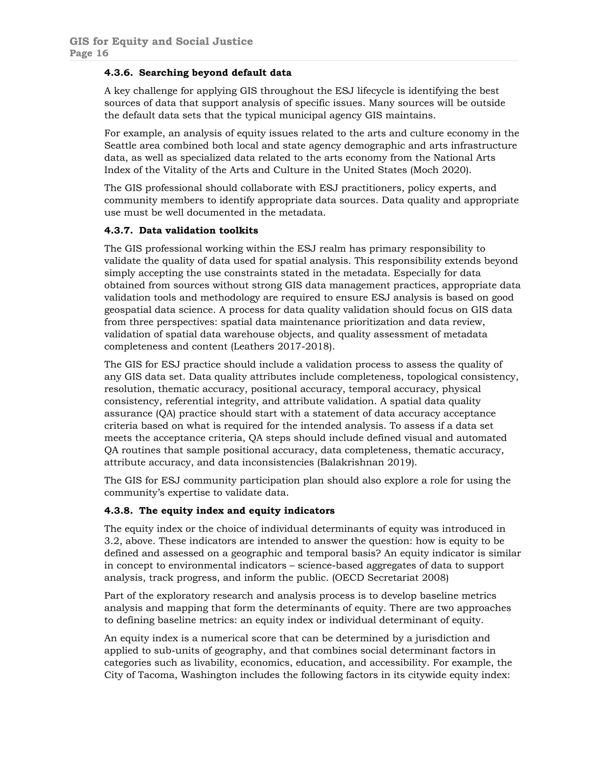 GIS for Equity & Social Justice Best Practices | PDF