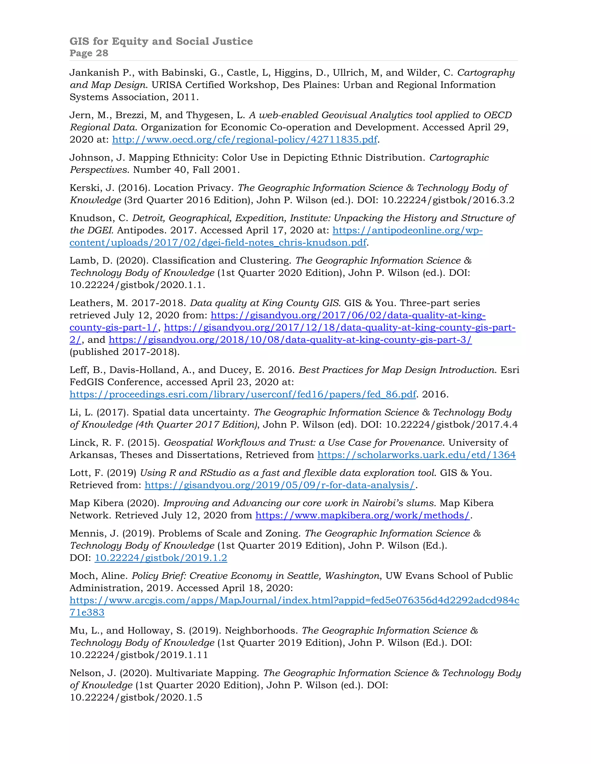 GIS for Equity & Social Justice Best Practices | PDF