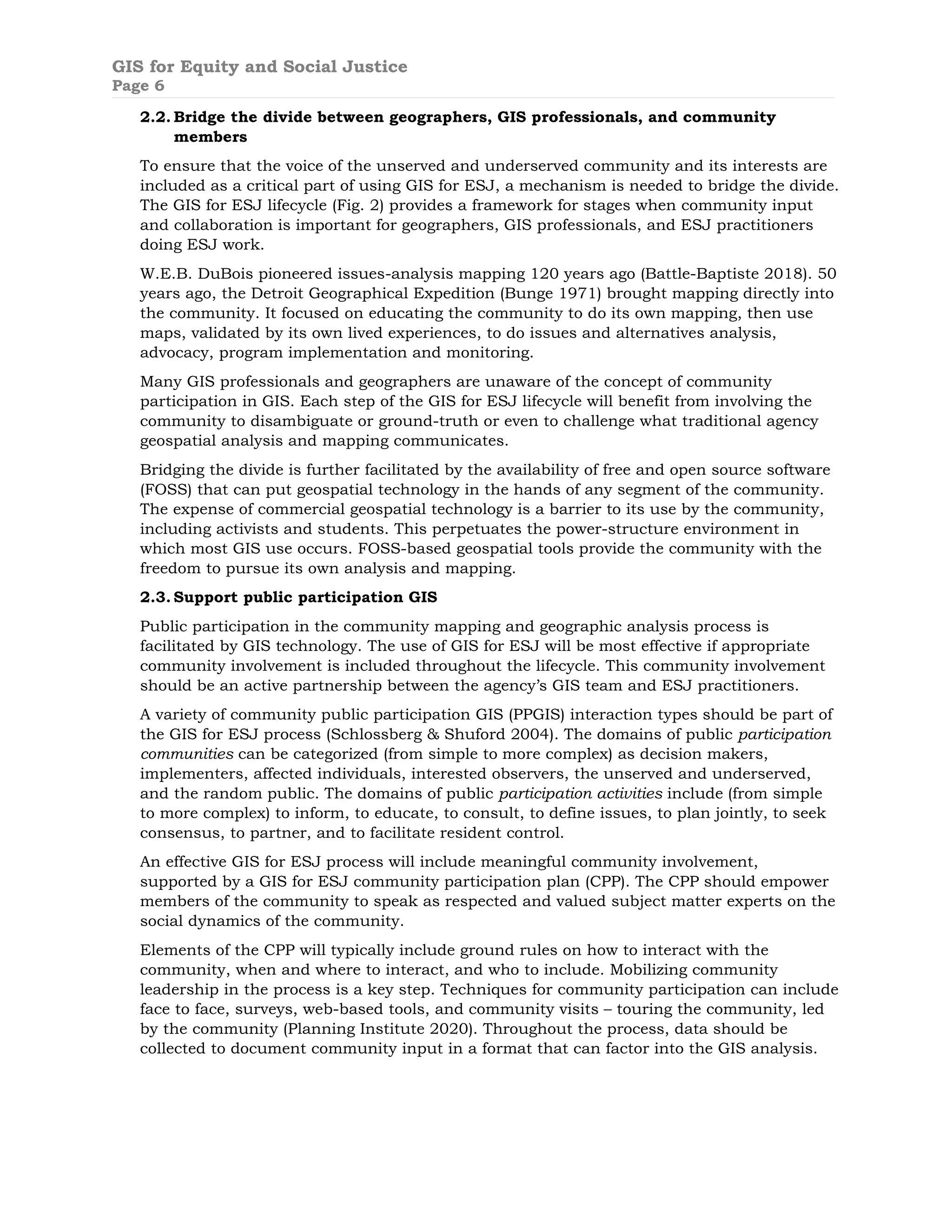 GIS for Equity & Social Justice Best Practices | PDF
