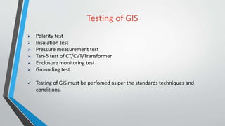 GIS (Gas-Insulated Substation) by Bharat & Shanni | PPTX