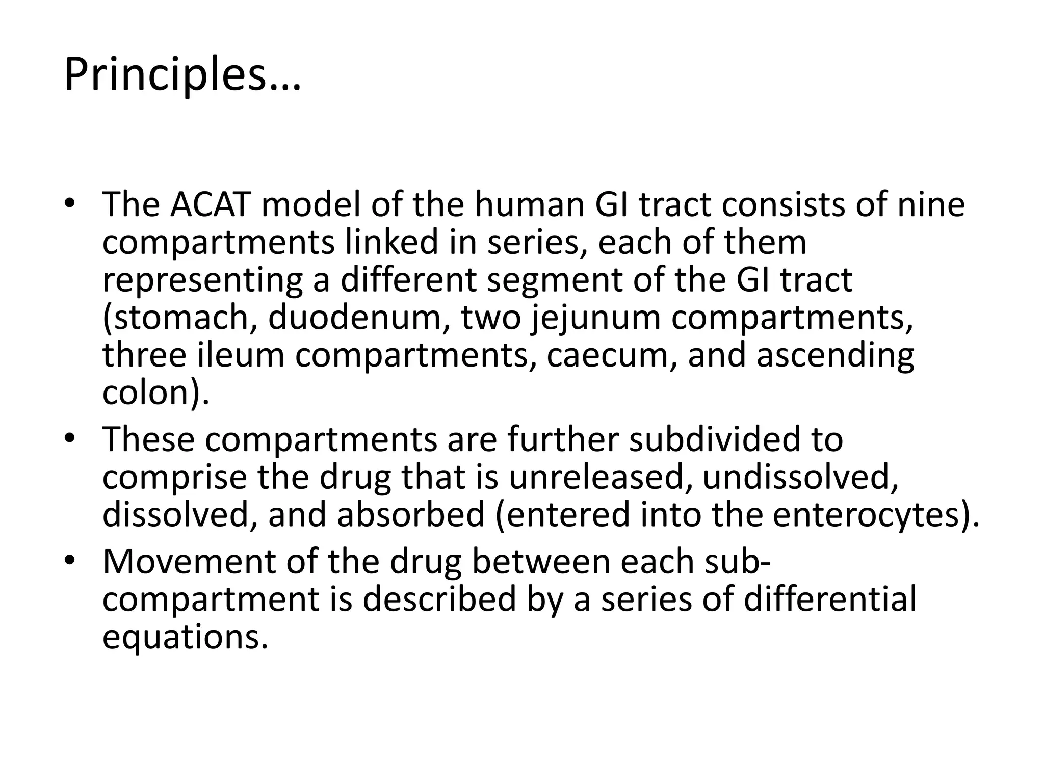 Gastrointestinal absorption simulation using in silico methodology; by ...