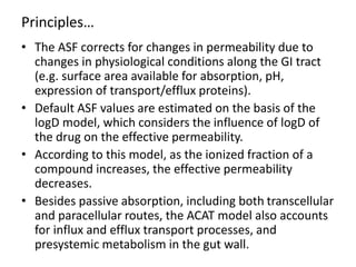 Gastrointestinal absorption simulation using in silico methodology; by ...