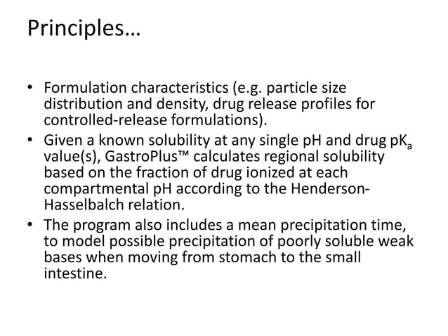 Gastrointestinal absorption simulation using in silico methodology; by ...