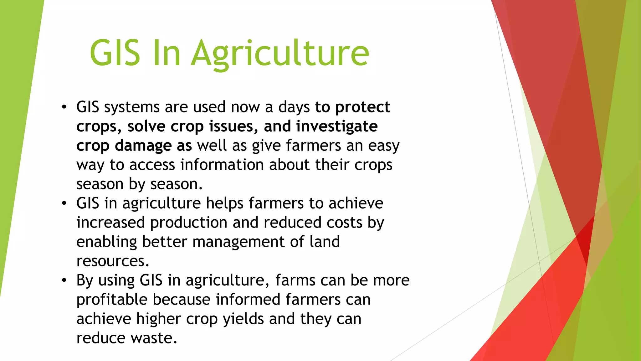 Use of GIS in Agriculture | PPTX