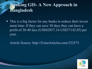 Gis in banking (1) final | PPTX