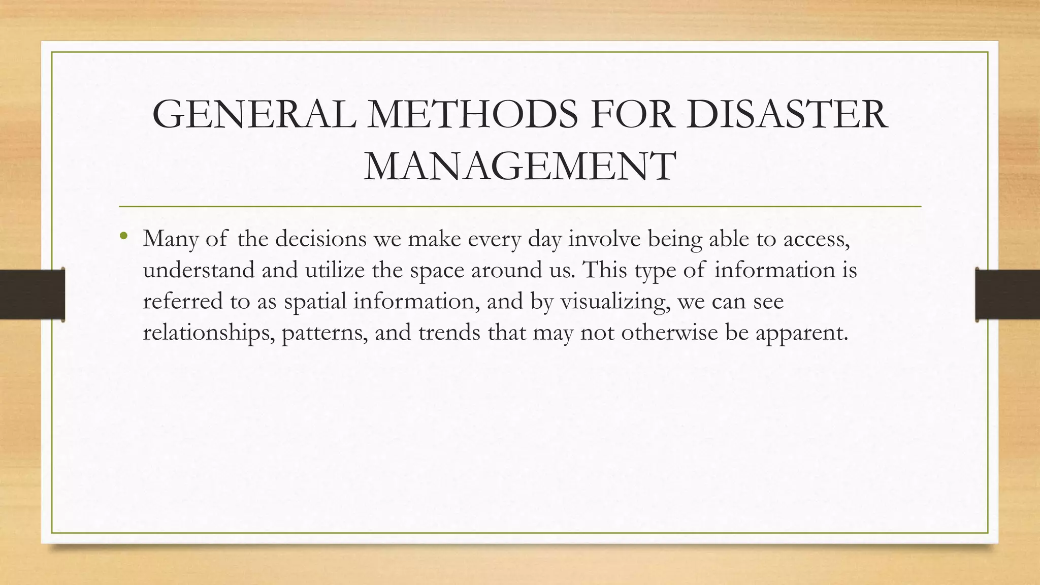 Gis in disaster managemant | PPTX