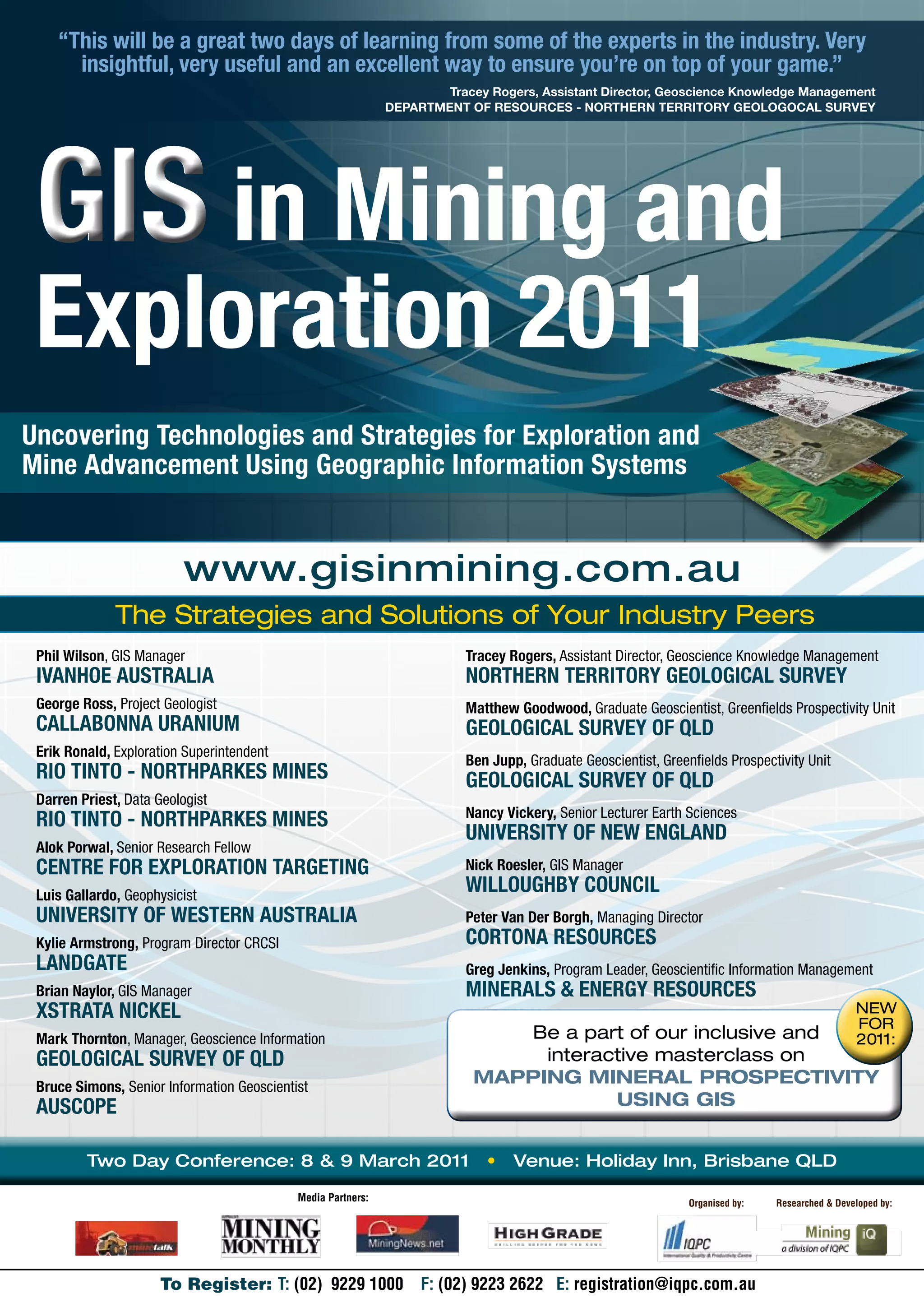 GIS in Mining and Exploration 2011 Brochure | PDF