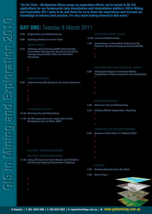 GIS in Mining and Exploration 2011 Brochure | PDF