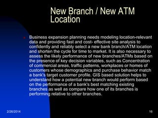 GIS in the finacial sector – a case of the banking industry | PPTX