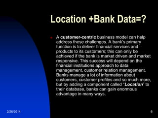 GIS in the finacial sector – a case of the banking industry | PPTX