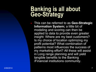 GIS in the finacial sector – a case of the banking industry | PPTX