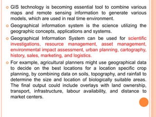 Introduction To Geographical Information System (GIS) | PPTX ...